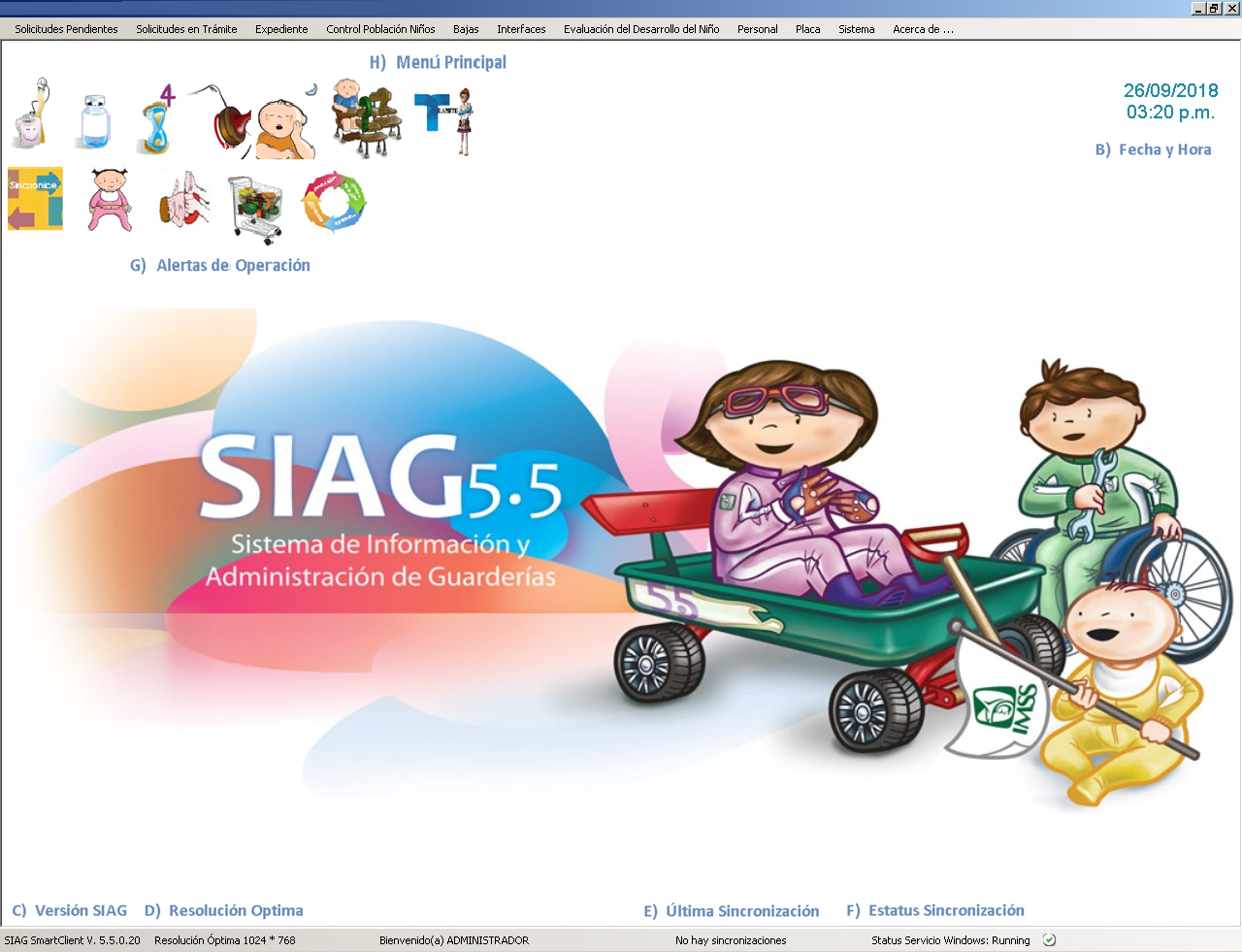 Pantalla Principal SIAG